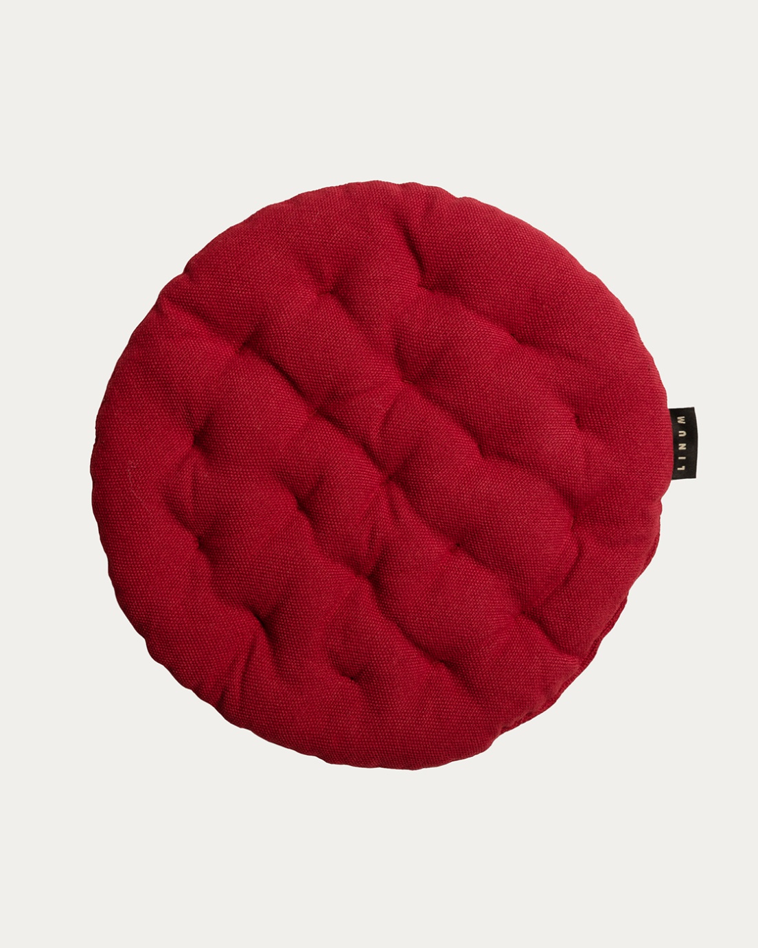 PEPPER round seat cushion in red made of cotton