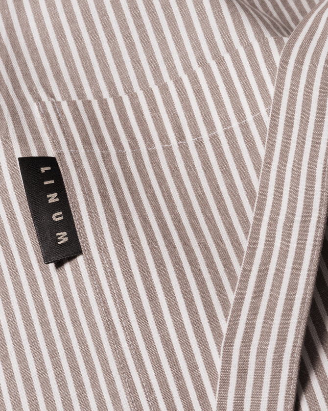 EMMA apron in mole brown made of 100% organic cotton